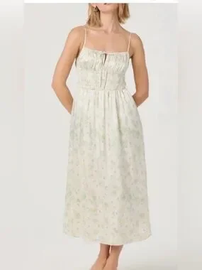 Astr | Dresses | Astr The Label Zole Floral Smocked Stain Midi Dress In ...